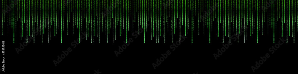 Horizontal background with matrix binary digital digits of different ...