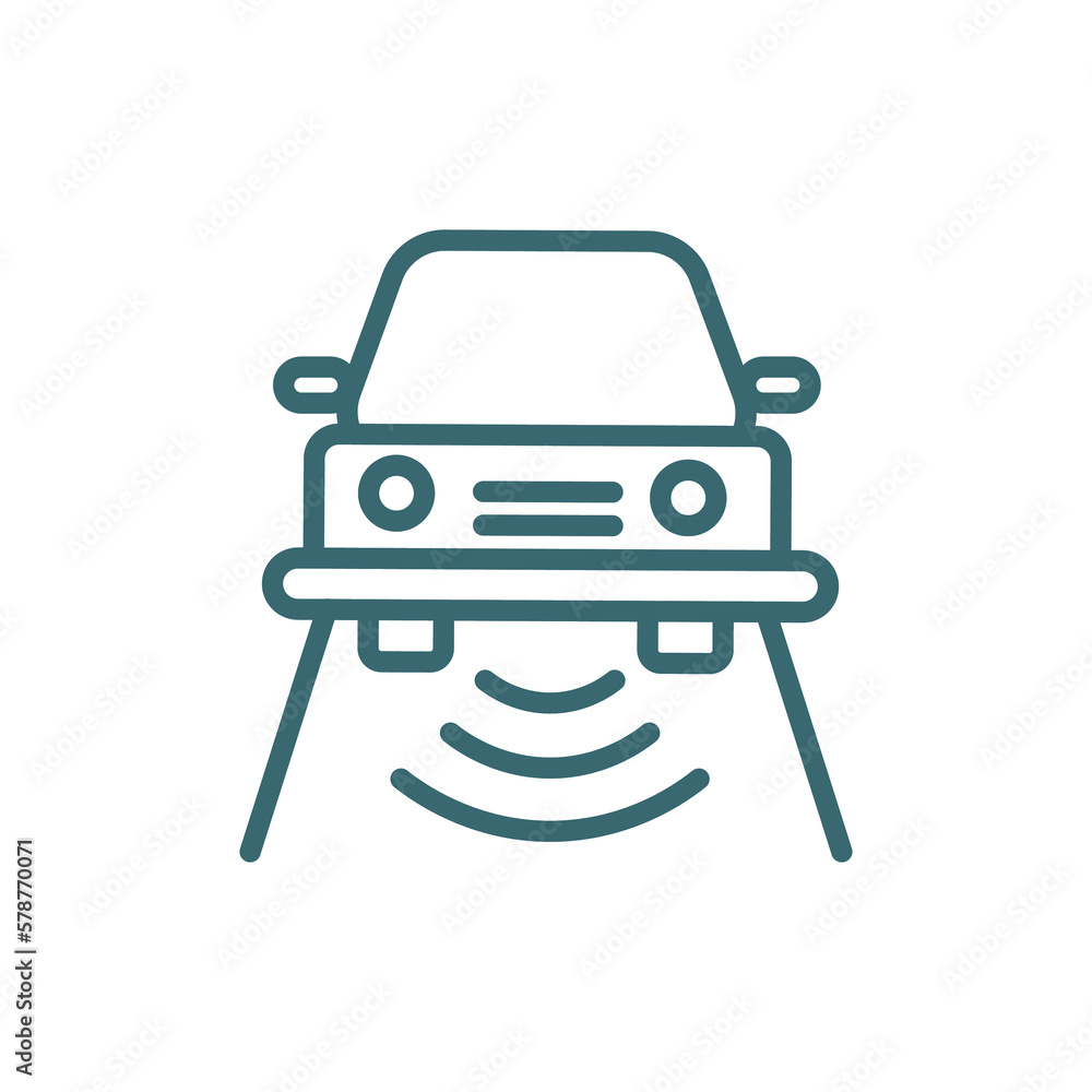 smart car icon. Thin line smart car icon from information technology ...