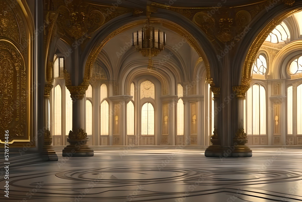 Stock-Illustration „A Realistic Fantasy Interior Of The Royal Palace ...