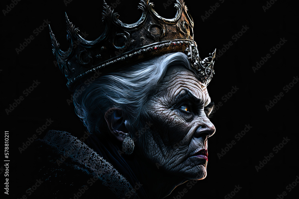 evil old fictional queen Stock Illustration | Adobe Stock