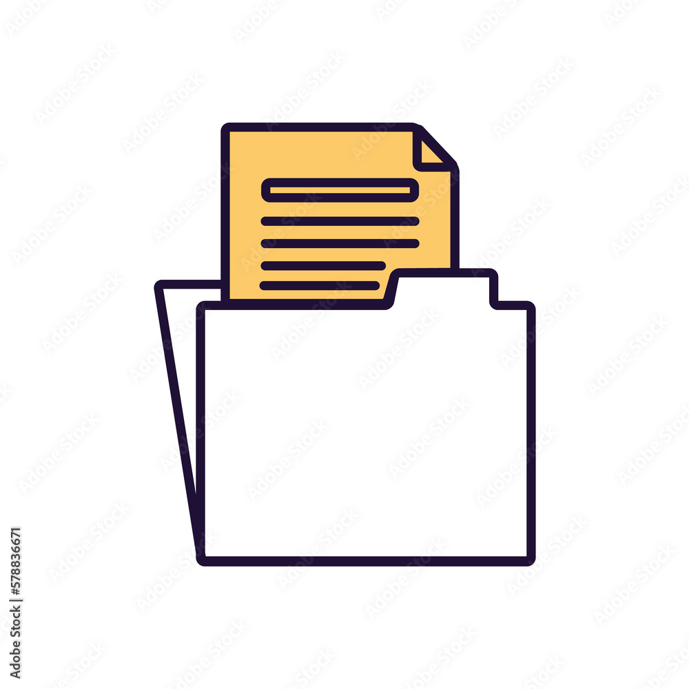 Document folder icon png image with transparent background Stock ...