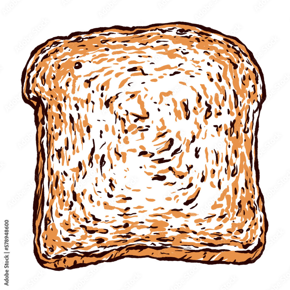 Ilustración de Stock whole wheat bread slice illustration - isolated ...
