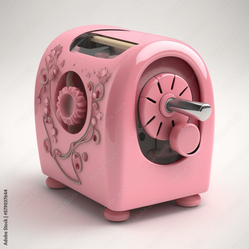 pink pencil sharpener for girls school white background cute easy write ...