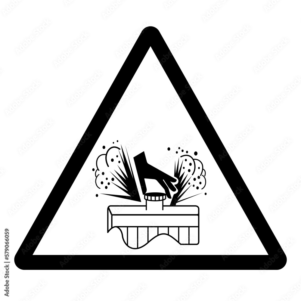 Warning Hazardous Explosive Release Of Pressure Valve Symbol Sign ...