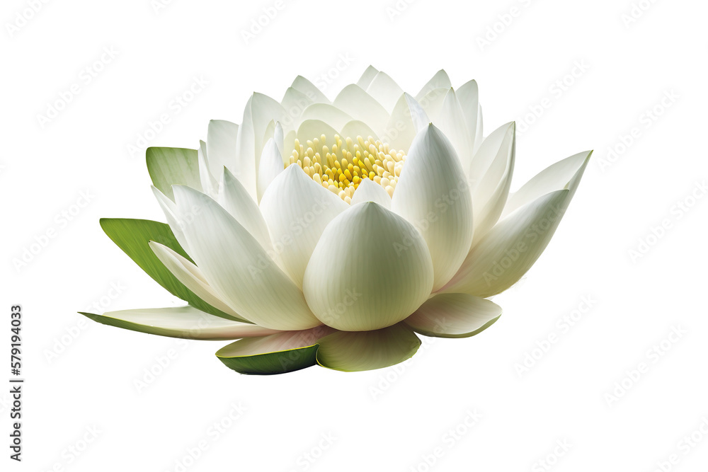 lotus in river isolate on white Stock Illustration | Adobe Stock