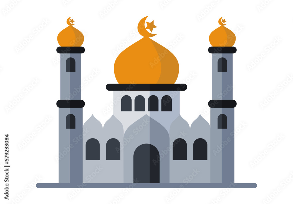 Стоковий вектор mosque vector illustration collection, use 2d flat ...