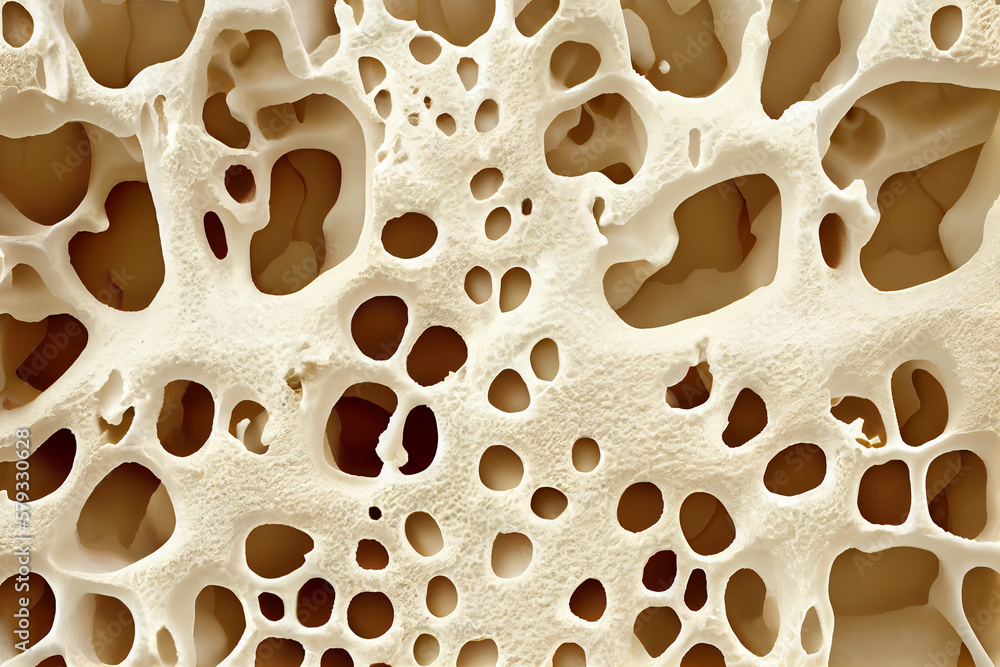 Histology of human compact bone tissue cells under microscope view for ...