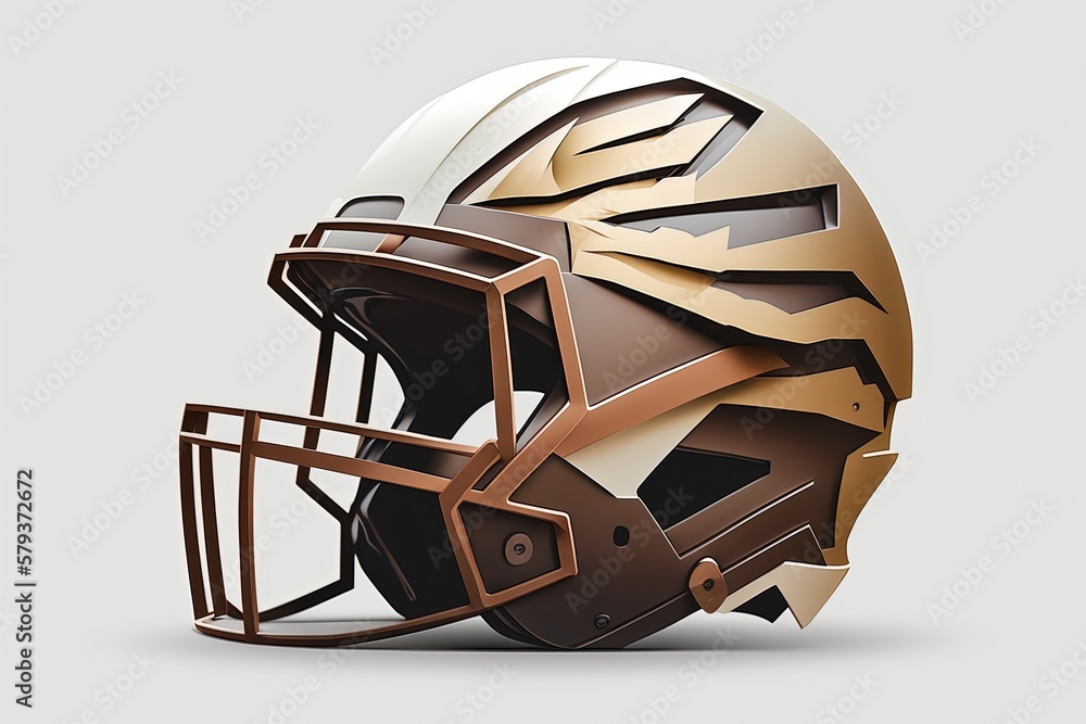 American football helmet illustration, sports concept, white background ...