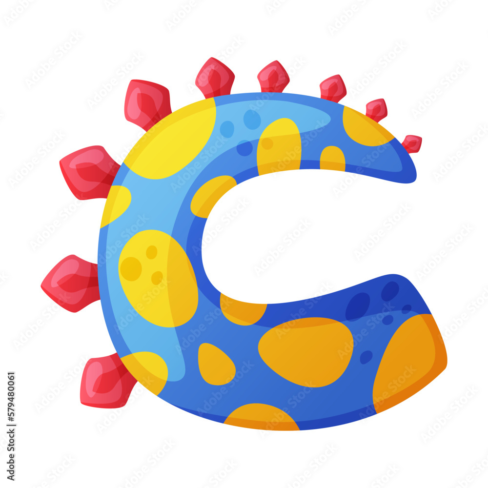 C consonant letter dino font. Dinosaur alphabet, cute dino effect ...