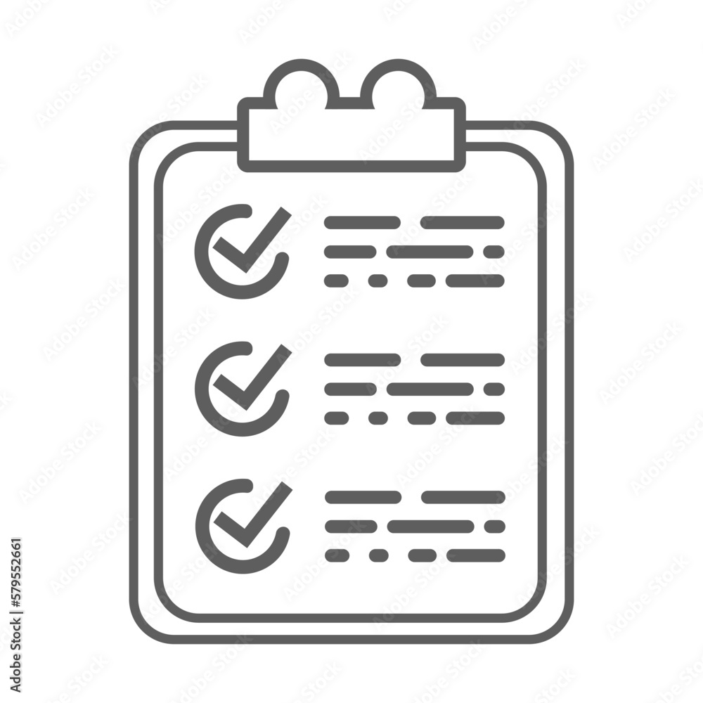 Stock-Vektorgrafik „Checklist paper with pen. Clipboard checklist Checkbox form with pencil ...