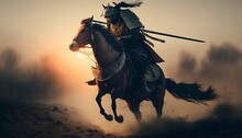 Samurai Riding Horse Free Stock Photo - Public Domain Pictures