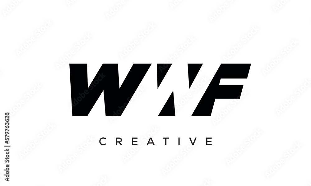 WWF letters negative space logo design. creative typography monogram ...
