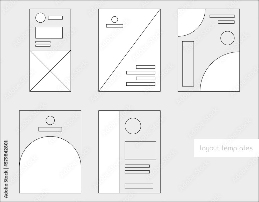 Grid layout templates for banner design, flyers, poster, label designs ...