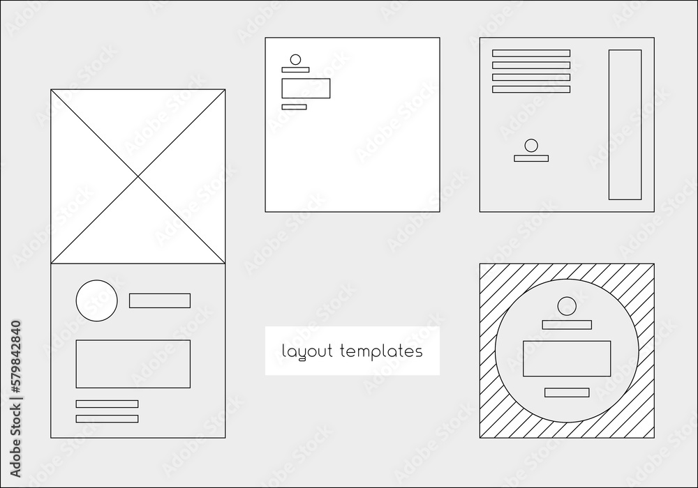Vector de Stock Grid layout templates for banner design, flyers, poster ...