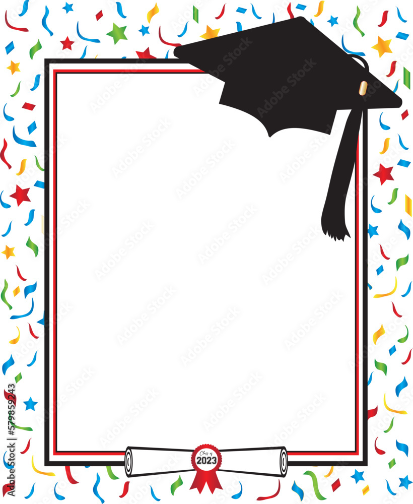 Colorful Graduation Background Template Stock Vector | Adobe Stock