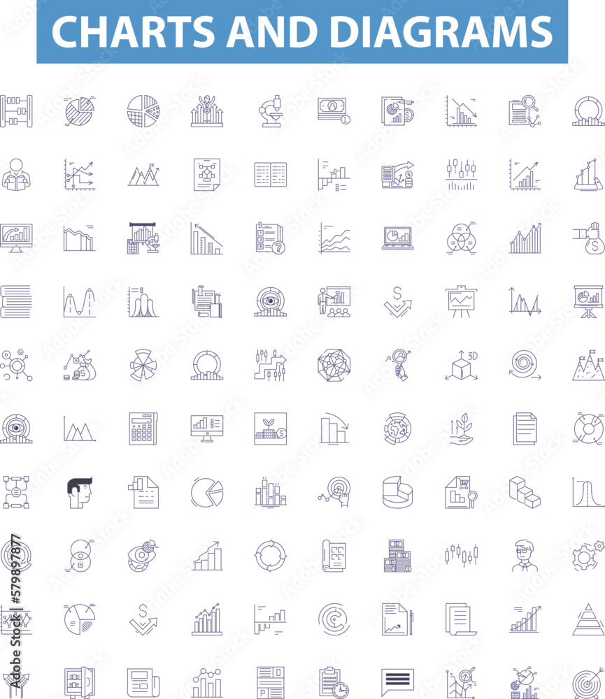 Vektor Charts and diagrams line icons, signs set. Graphs, Plots, Tables ... Vektor Charts and diagrams line icons, signs set. Graphs, Plots, Tables ...