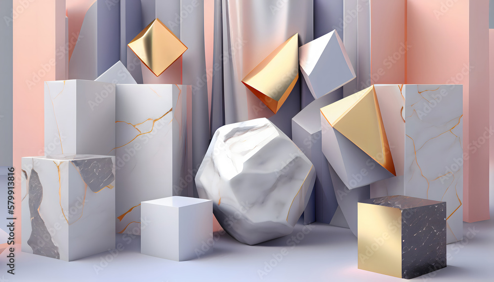 Marble Creating Trendy Smooth 3D Shapes with a Luxurious Twist 3D ...