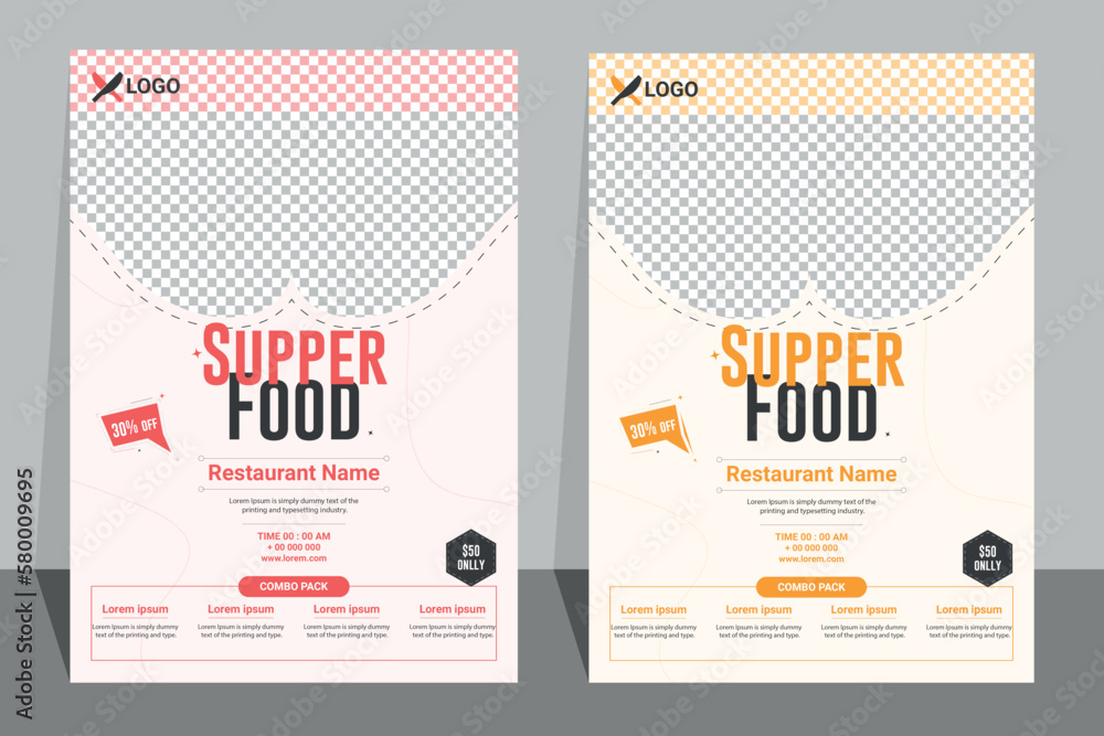 Food Flyer Template design, restaurant food flyer, Supper sale template ...