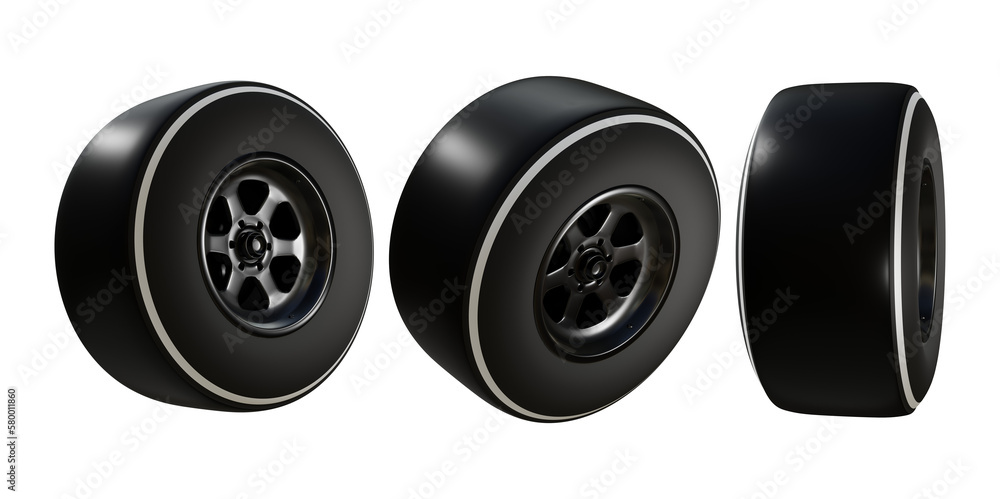 Ilustración de Stock 3d rendering f1 car tire formula one wheel rim ...