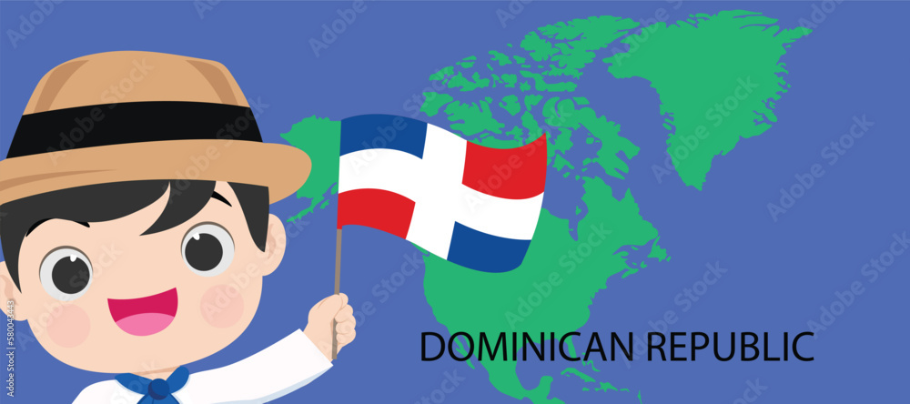 Dominican Republic Infographic with Traditional Costume and Vector ...