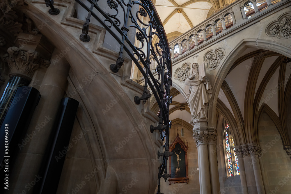 Moses Statue at St. John Church (Johanneskirche) Interior - Stuttgart ...