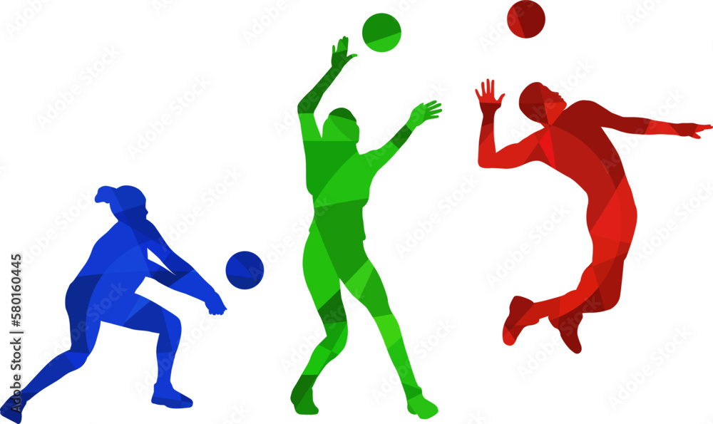 Volleyball Player Setting Silhouette