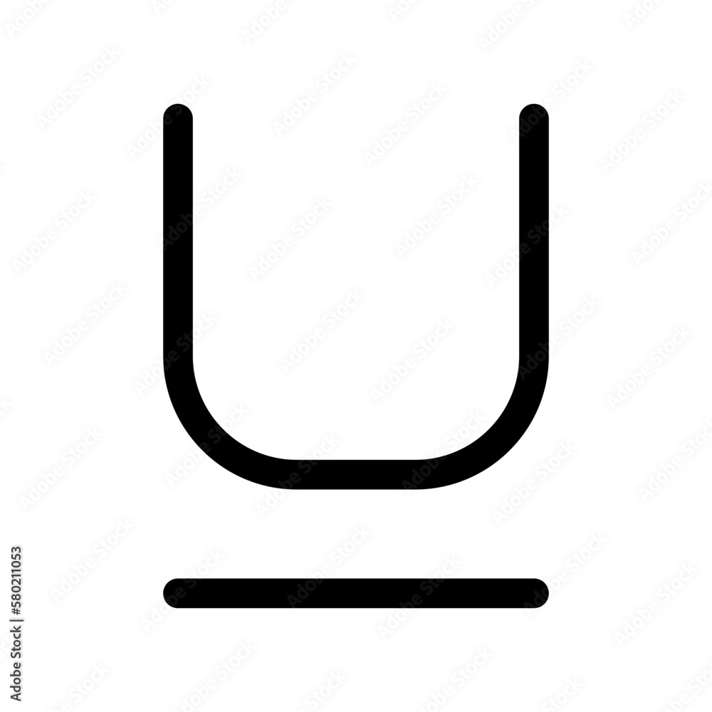 editable underline text format vector icon. part of a big icon set ...