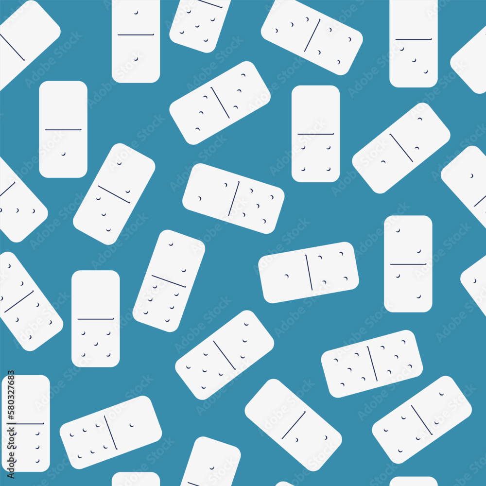 Domino game vector cartoon seamless pattern background for wallpaper ...