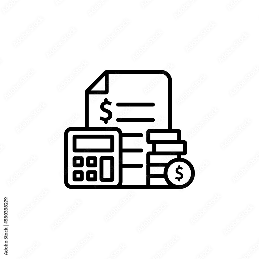 Money, budget icon money planning flat icon for app web logo banner ...