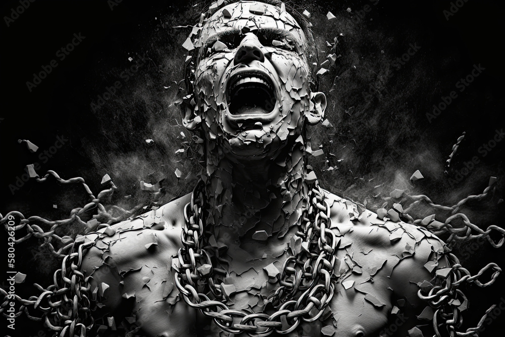 Person breaks chains on himself, frees himself from captivity of ...