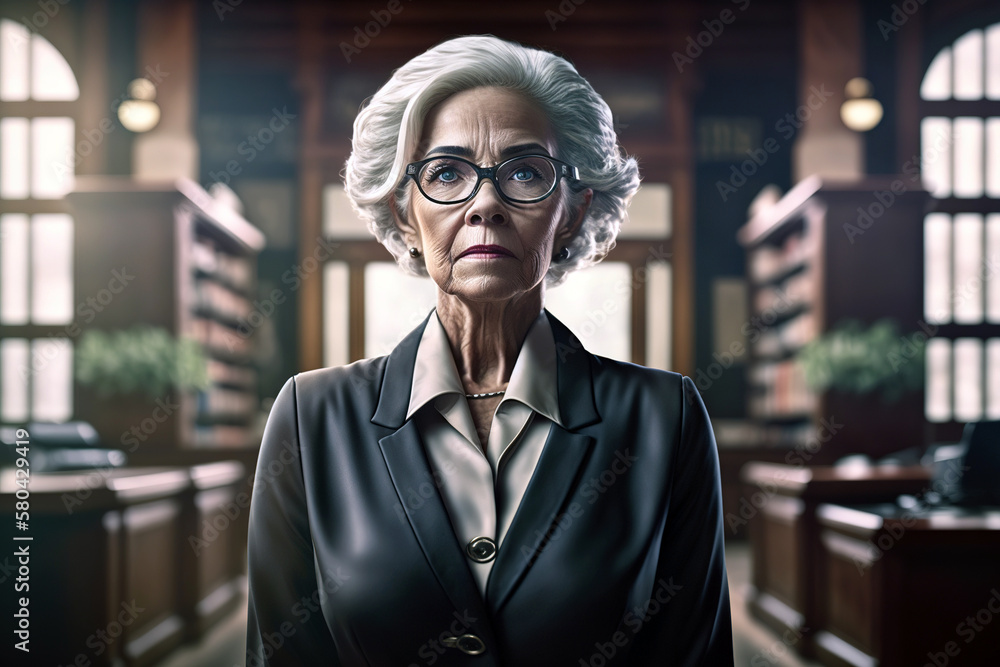 Illustration Stock Mature female college professor posing in front of ... Illustration Stock Mature female college professor posing in front of ...