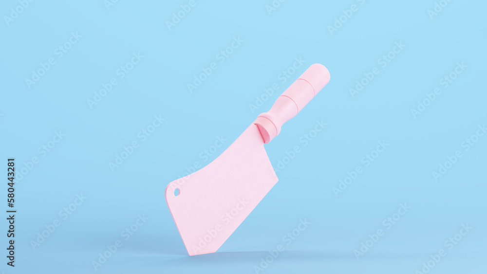 Pink kitchen Chopping Cleaver Blade Cutting Knife Kitsch Blue ...