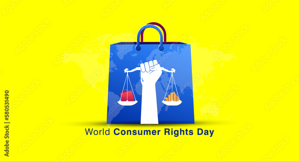 World Consumer Rights Day Poster Design. Consumer awareness concept ...