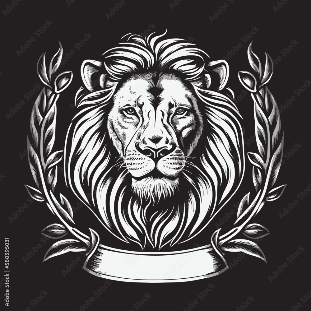 minimalist lion logo vector illustration Stock Vector | Adobe Stock