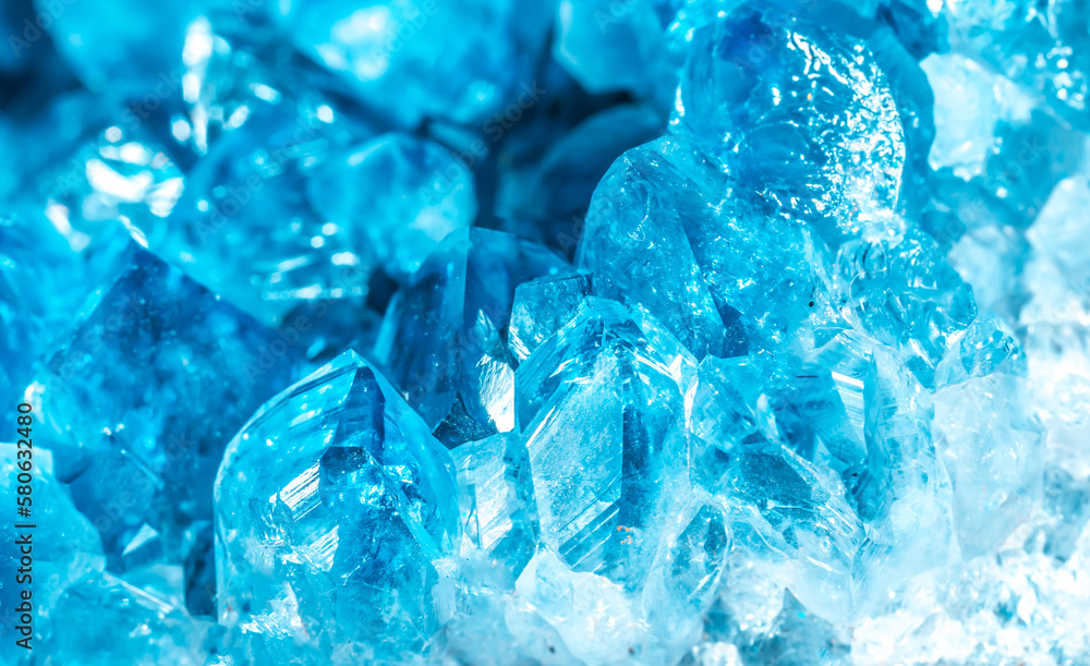 Blue Crystal Mineral Stone. Gems. Mineral crystals in the natural ...