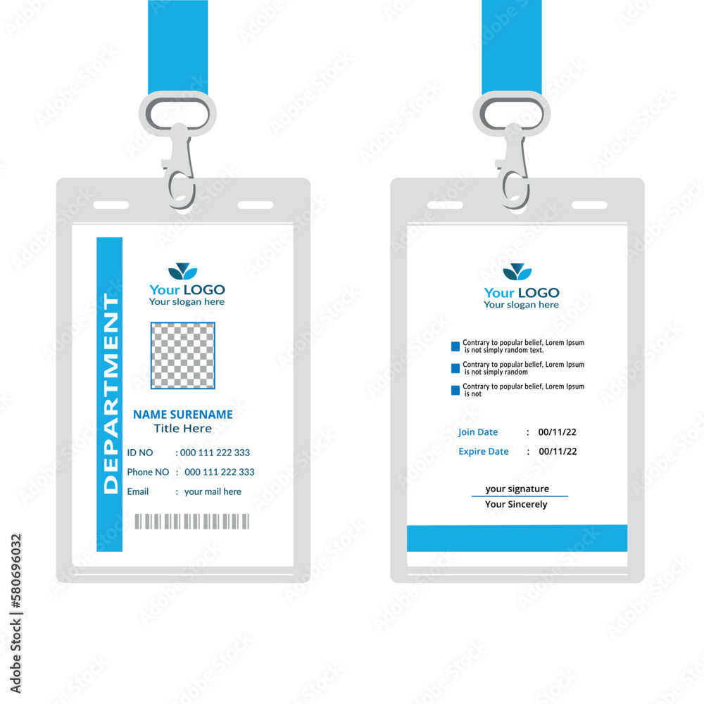 Стоковое векторное изображение «Simple and Clean ID Card Design ...
