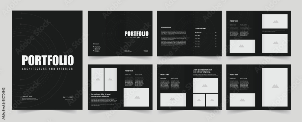 Portfolio layout design. Use for architecture portfolio, interior ...