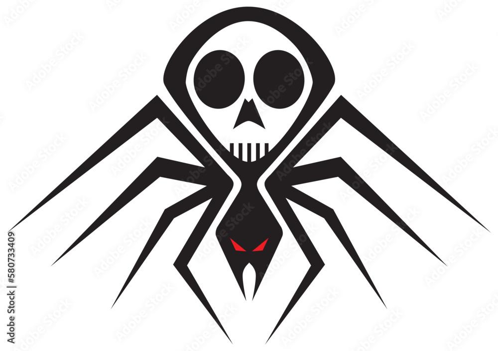 Stylized Scary Spider Symbol Stock Vector | Adobe Stock