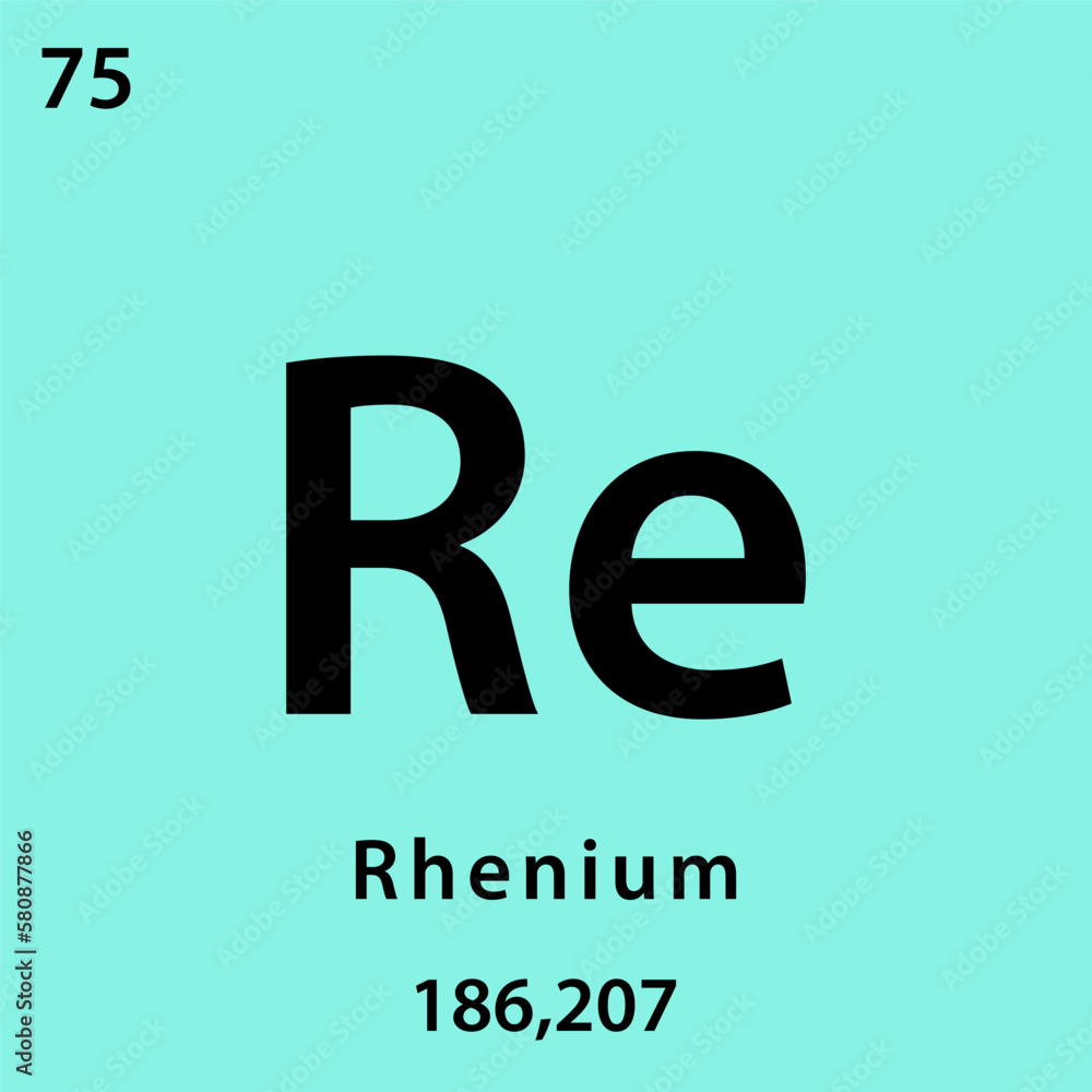 Re element periodic table icon vector logo design Stock Vector | Adobe ...