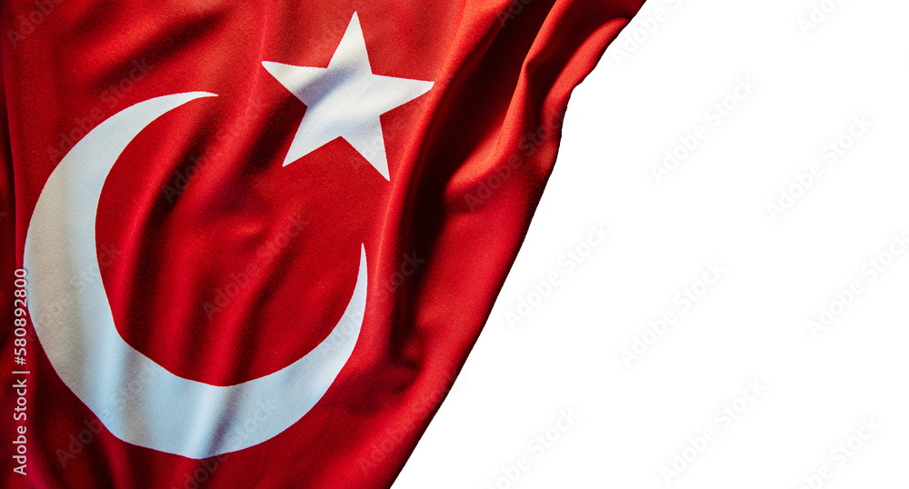 Turkish flag on transparent background Stock Photo | Adobe Stock