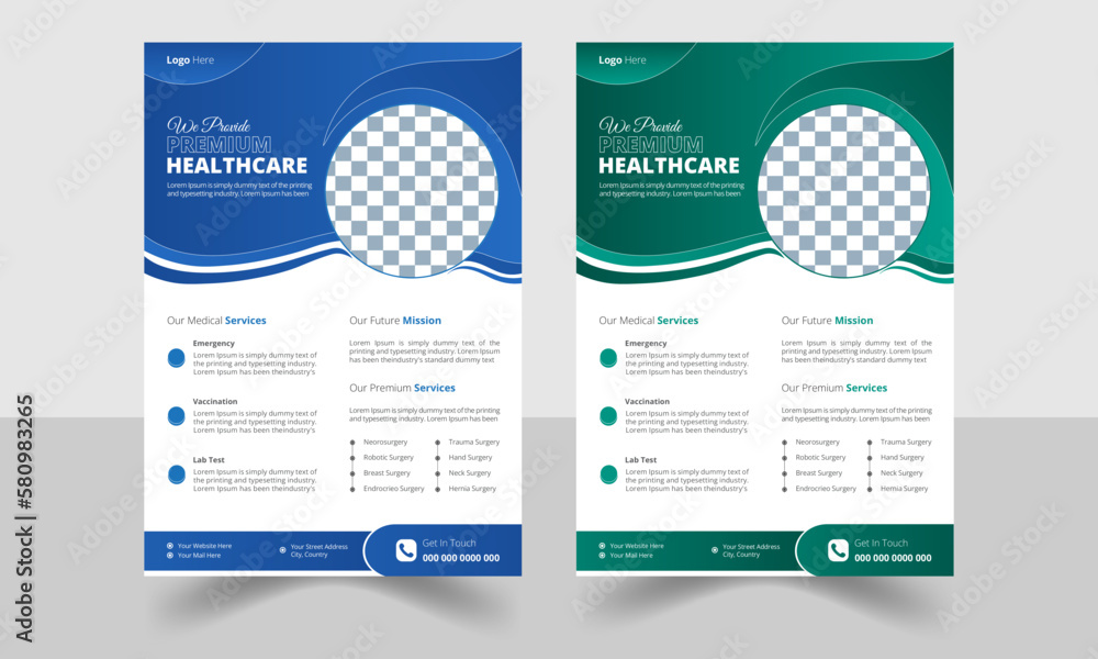 Simple Corporate healthcare and medical Flyer, a4 size, flyer design ...