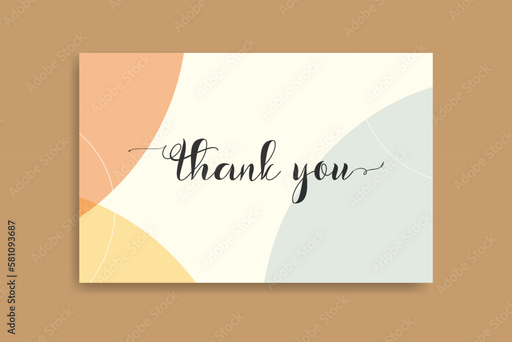 thank you card template design Stock Vector | Adobe Stock