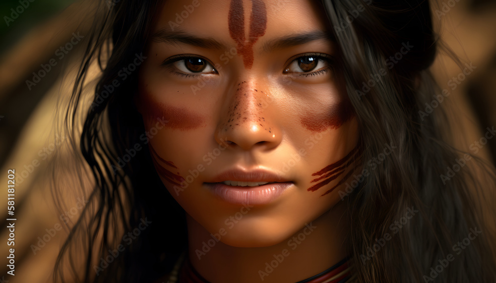 Ilustración de Stock Hermosa Mujer del amazonas, Poder y Belleza de la ...