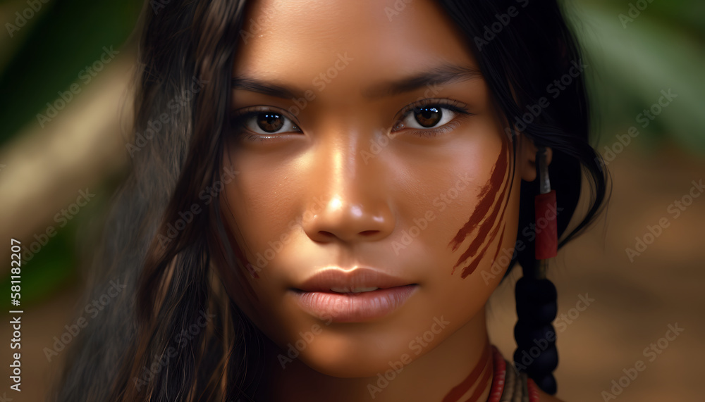 Ilustración de Stock Hermosa Mujer del amazonas, Poder y Belleza de la ...