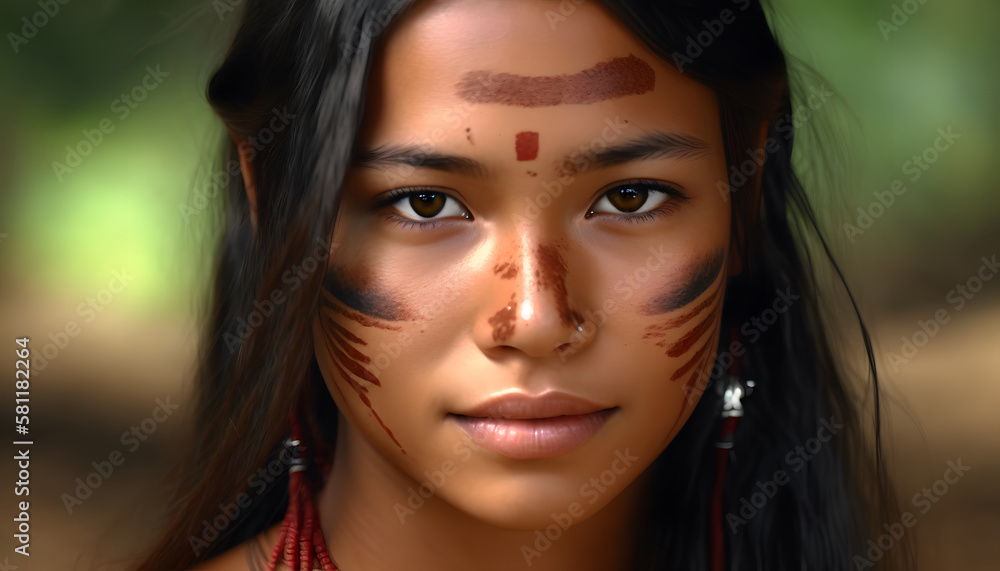 Ilustración de Stock Hermosa Mujer del amazonas, Poder y Belleza de la ...