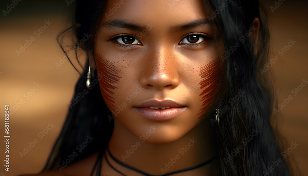 Ilustración de Stock Hermosa Mujer del amazonas, Poder y Belleza de la ...