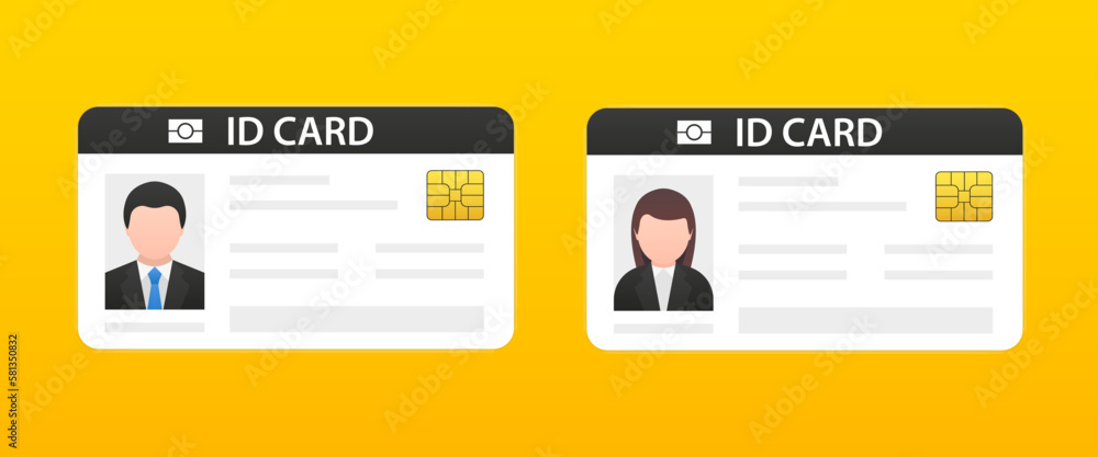 Image vectorielle Stock Driver's license. ID card. Identity card with a ...