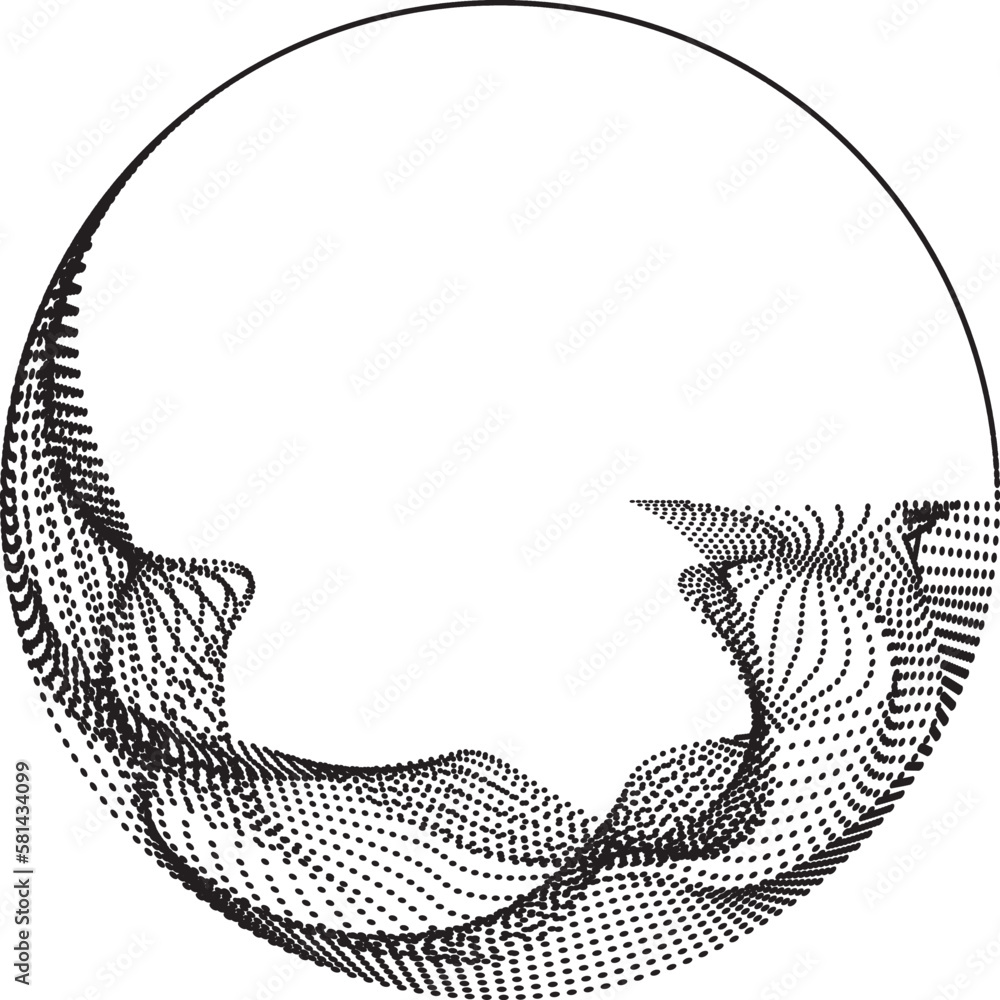 Stock-Vektorgrafik „Abstract oval Lines Background with geometric ...