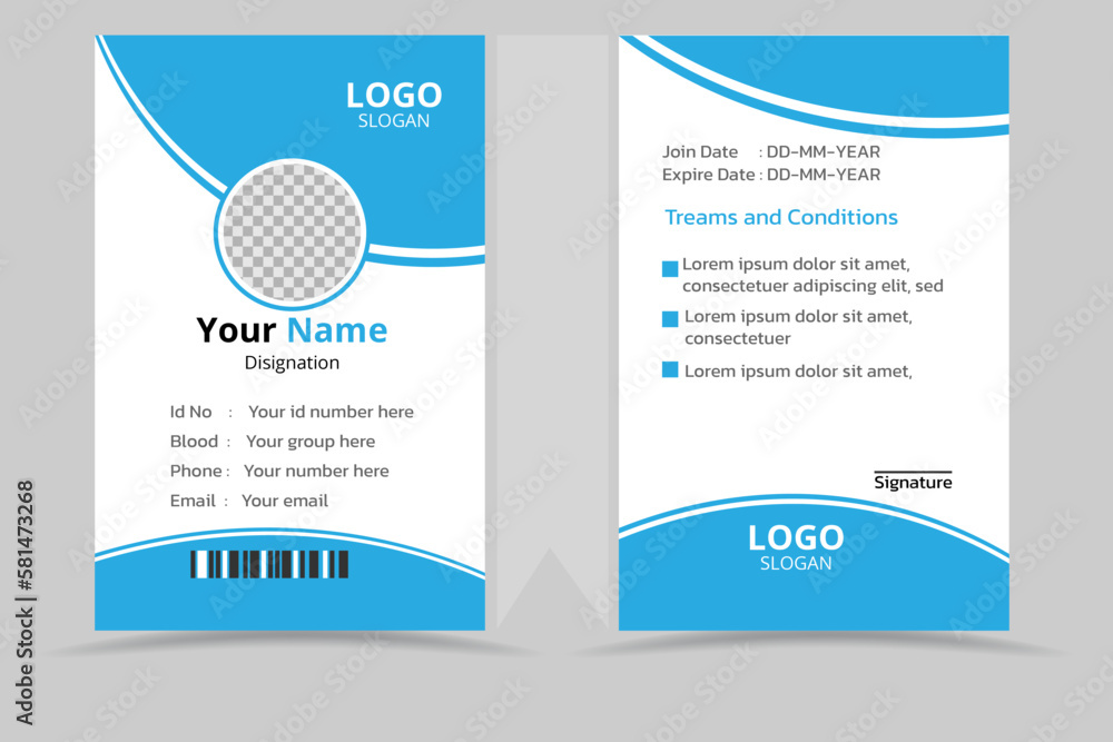 corporate id card template design , school id card template design ...