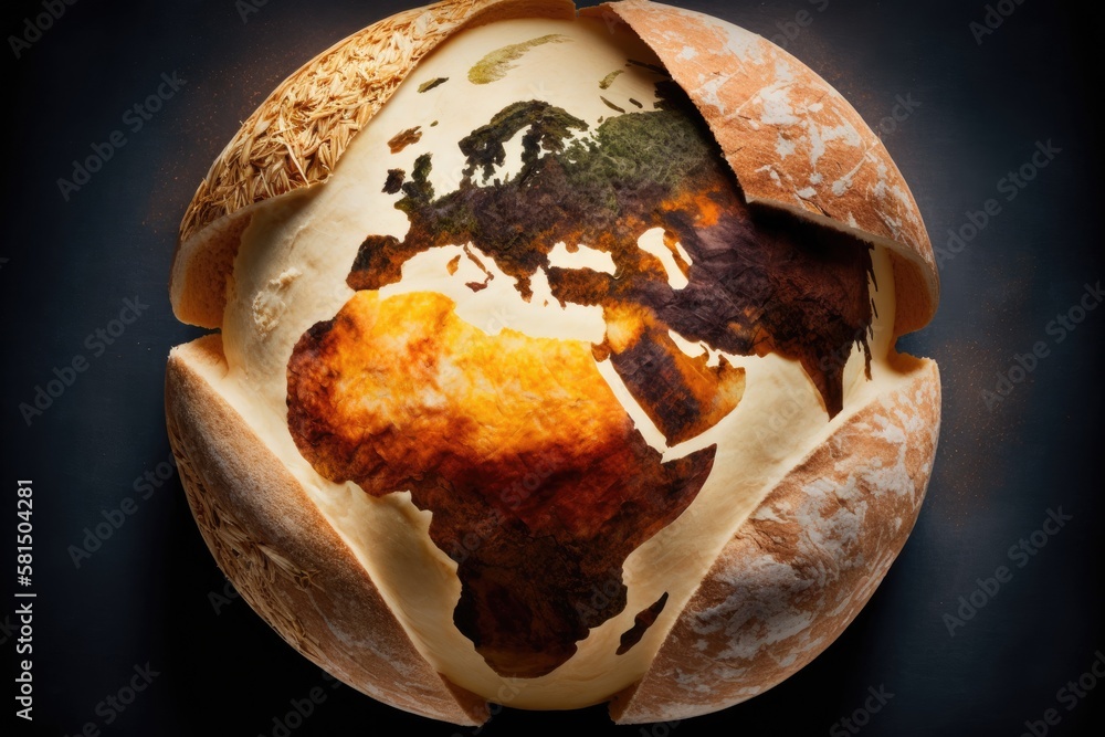 Ilustración de Stock Concepts of a global food crisis and food shortage ...